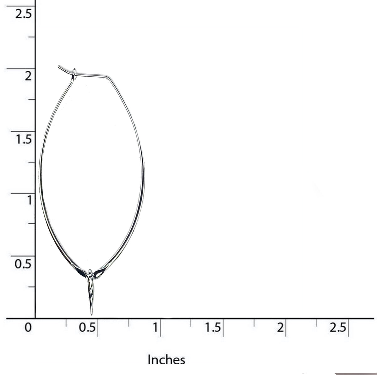ELONGATED ANGEL HOOP – Lavaggi Fine Jewelry