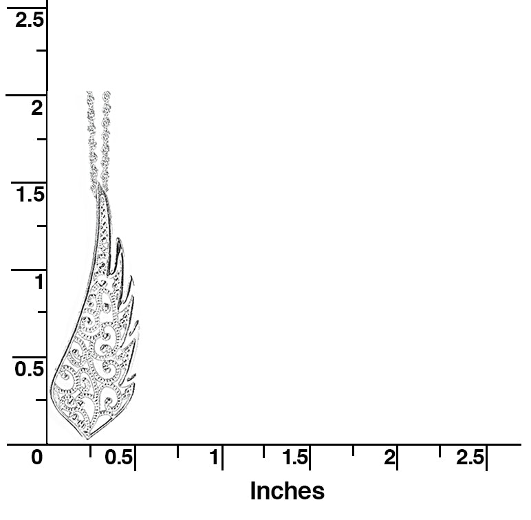 Filigree Angel Wing Pendant – Lavaggi Fine Jewelry